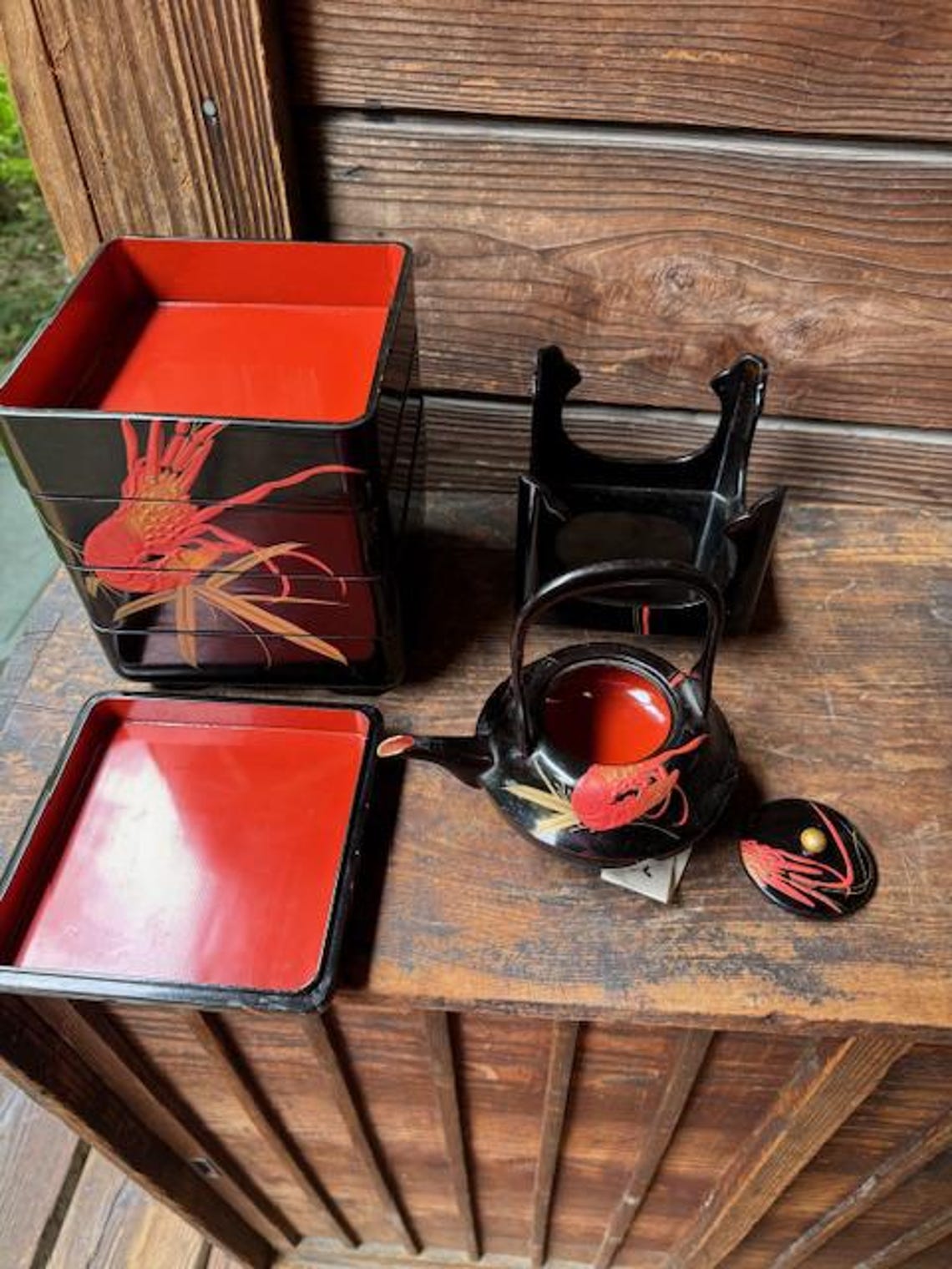 Stunning Pre-war Japanese Lacquer O-toso Sake Set - Etsy