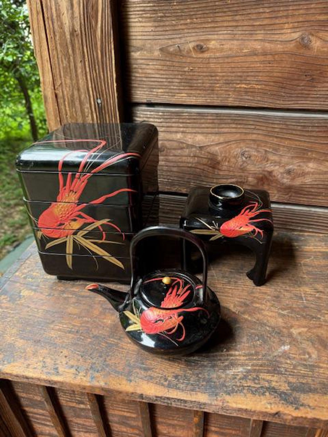 Stunning Pre-war Japanese Lacquer O-toso Sake Set - Etsy