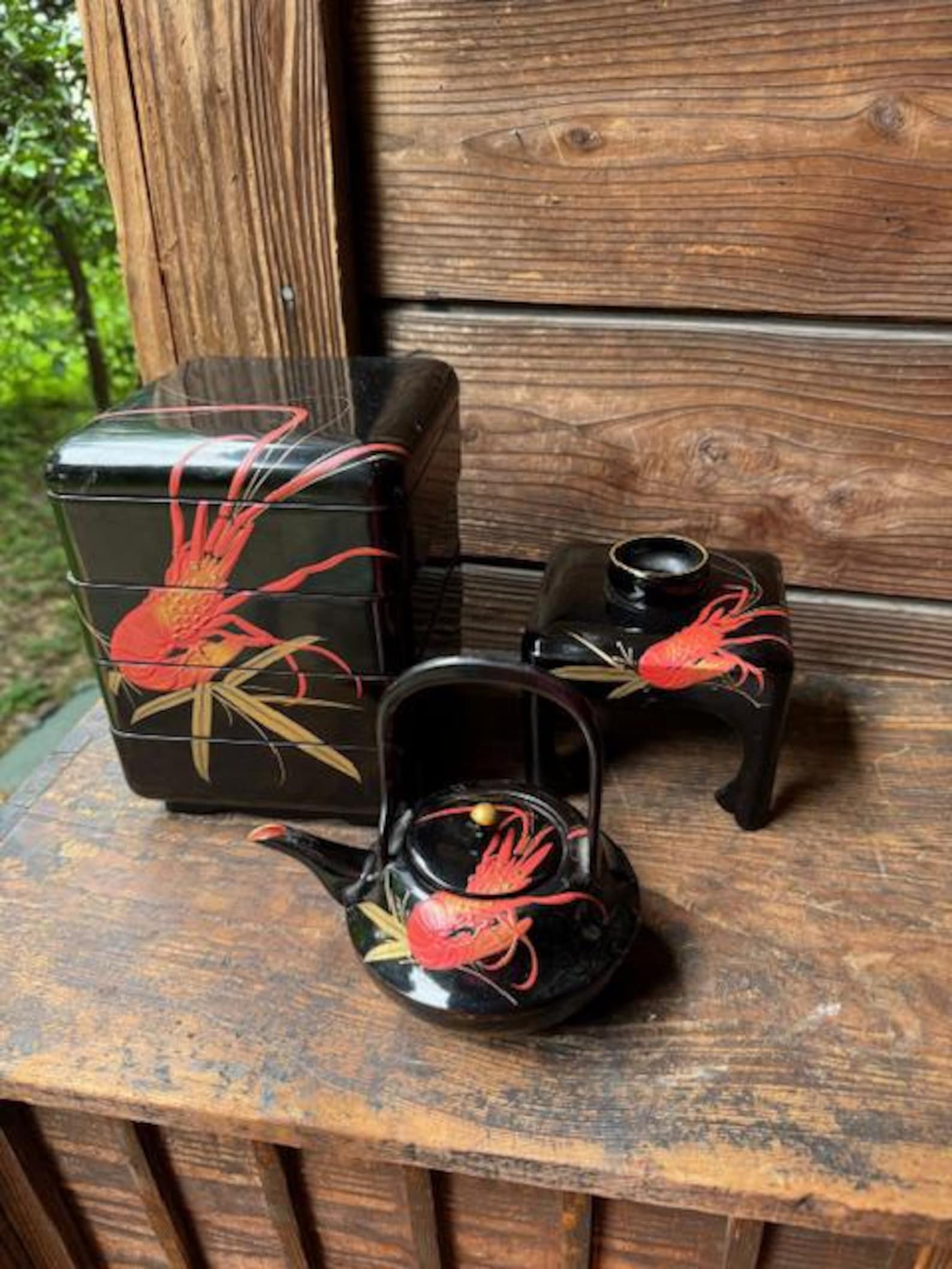 Stunning Pre-war Japanese Lacquer O-toso Sake Set - Etsy