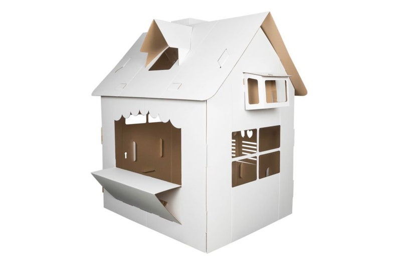 Begehbares Papp-Haus Spielhaus Blumenhaus XXL Haus aus Karton zum ...