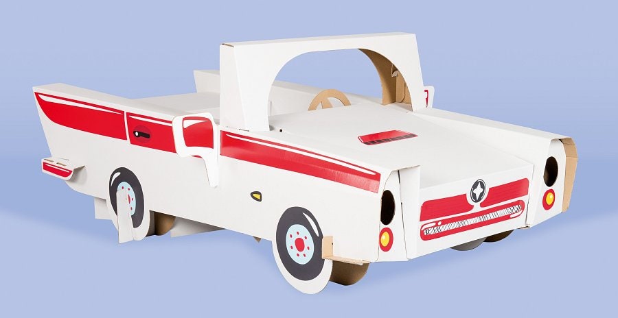 Car Cabriolet Large Made of Cardboard for Coloring 145 Cm - Etsy