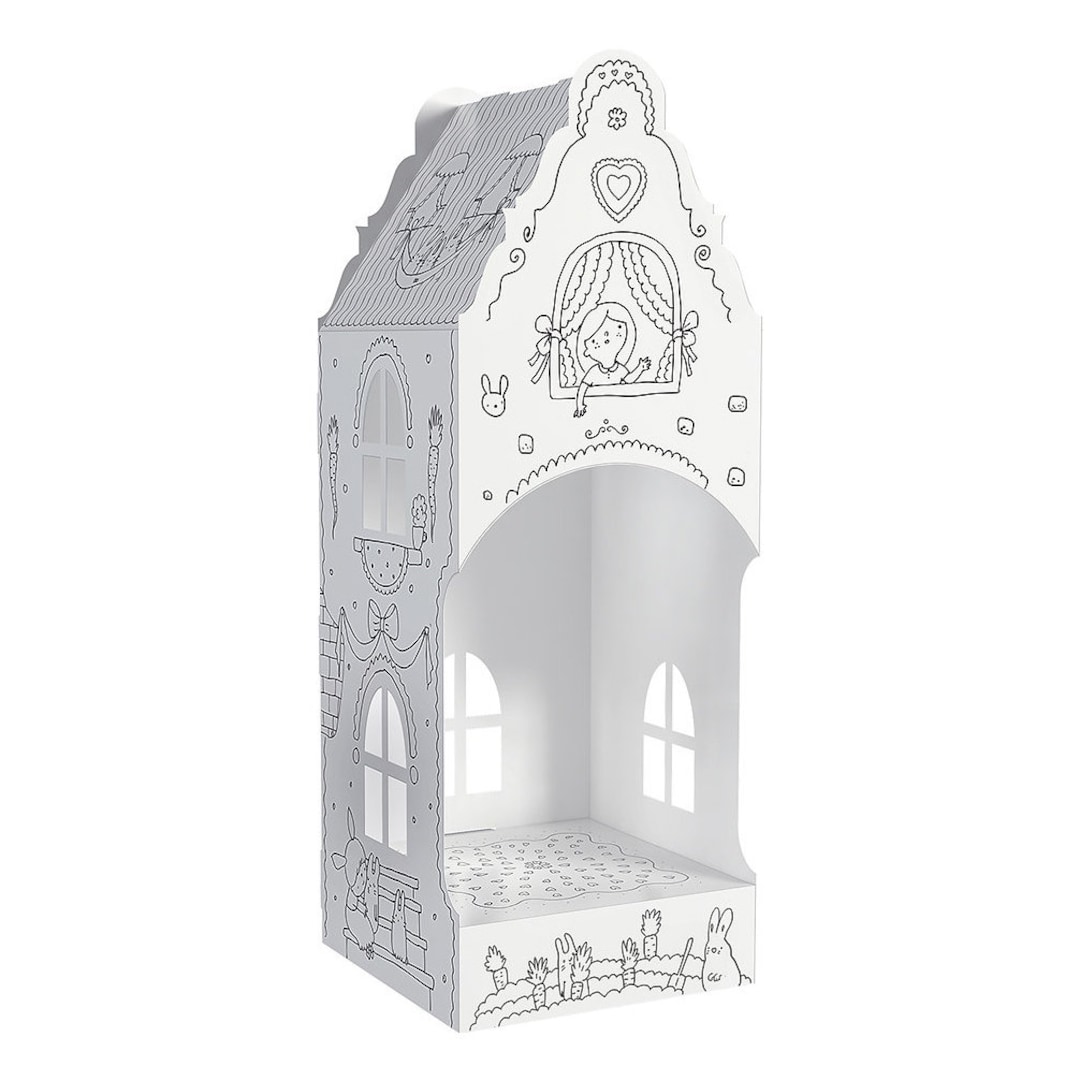 Papphaus Puppenhaus Haus aus Karton zum Ausmalen - Carrot Street 70 x ...