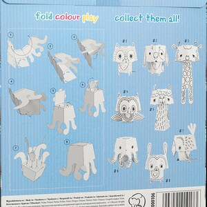 Paper Figure Cube Head for Coloring 3D Octopus 16.5 X 22 X 18 Cm - Etsy UK