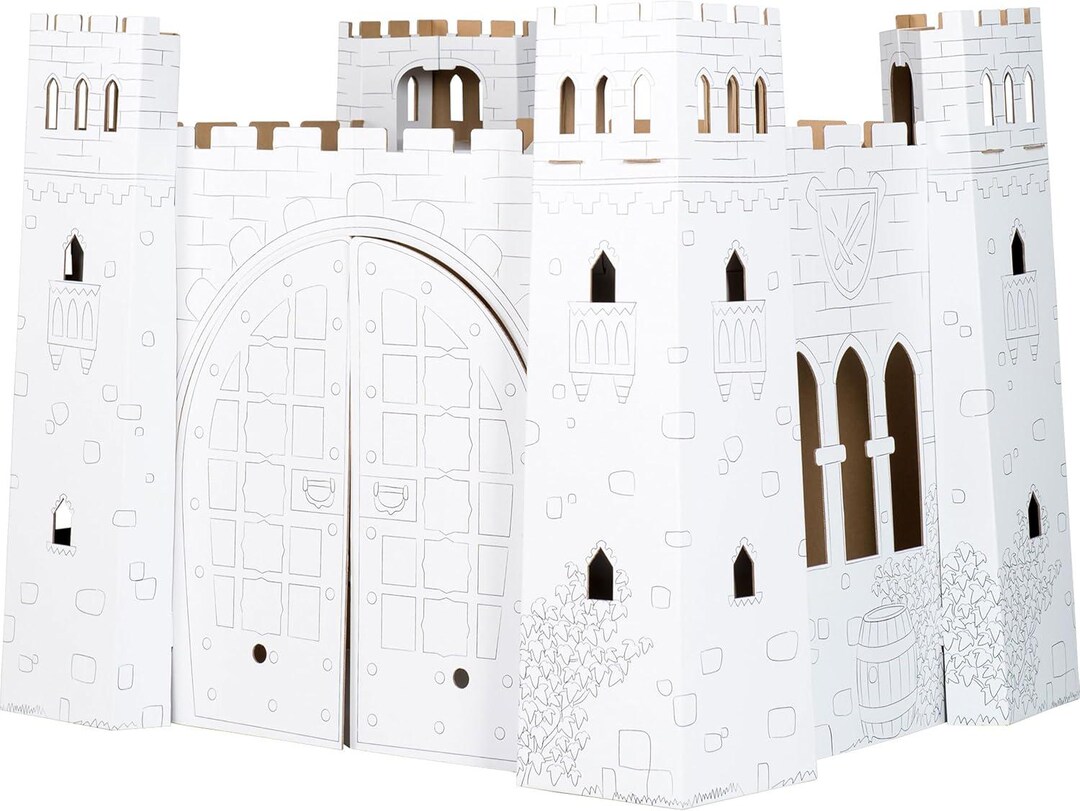 Walk-in Castle or Castle Cardboard House Playhouse Made of Cardboard to ...