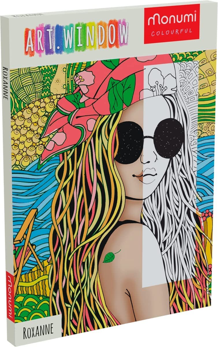 Coloring Page "roxanne" - Painting and Relaxing for Teens and Adults - Etsy