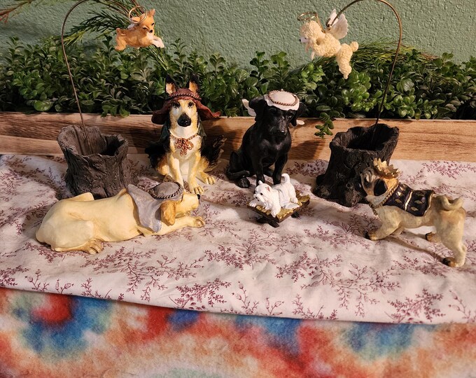 Big Sky Carvers 9-piece Dog Nativity Set - Etsy