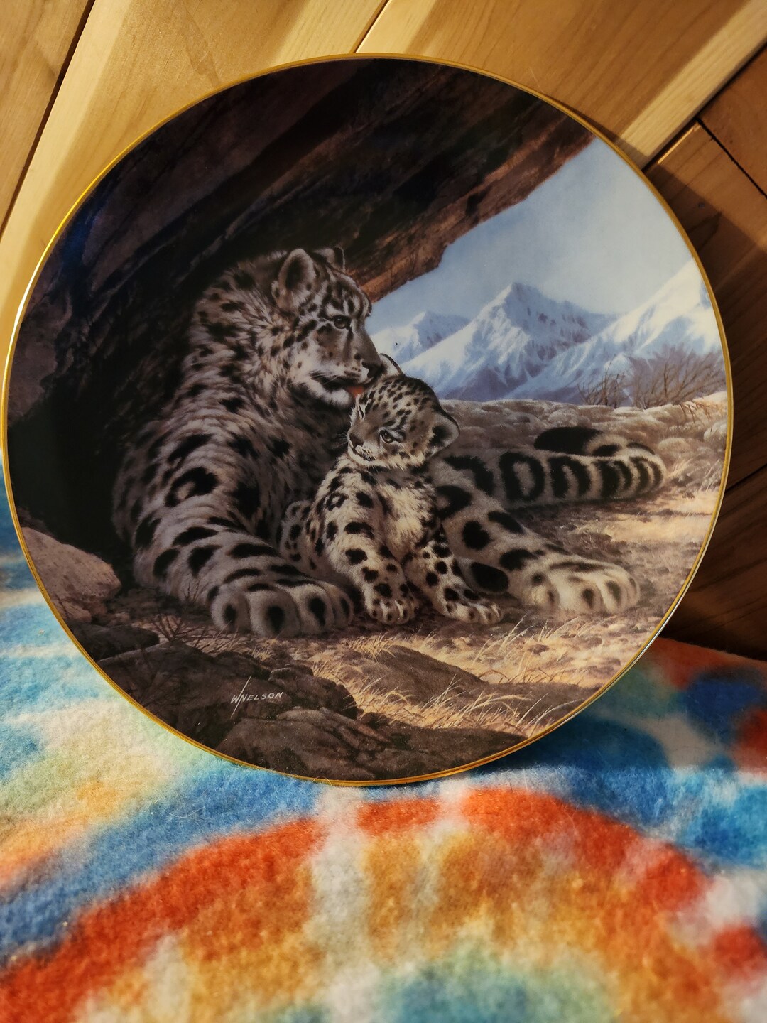 Vintage the Snow Leopard Collector Plate - Etsy