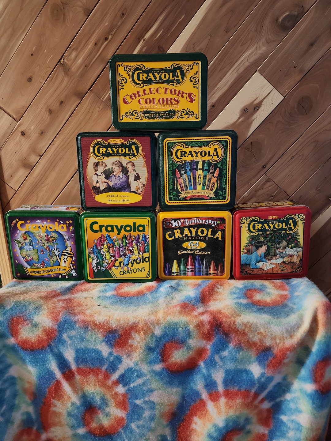 CRAYOLA TINS Set of 7 - Etsy