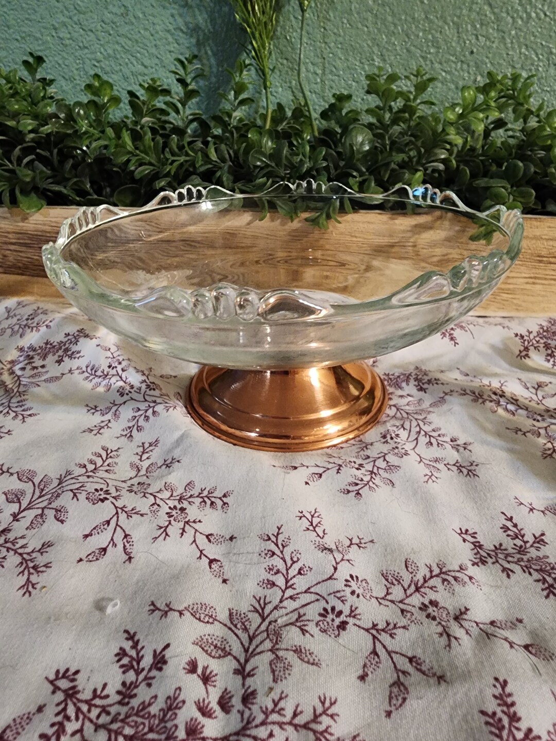 PRINCESS HOUSE Copper Footed Glass Bowl - Etsy