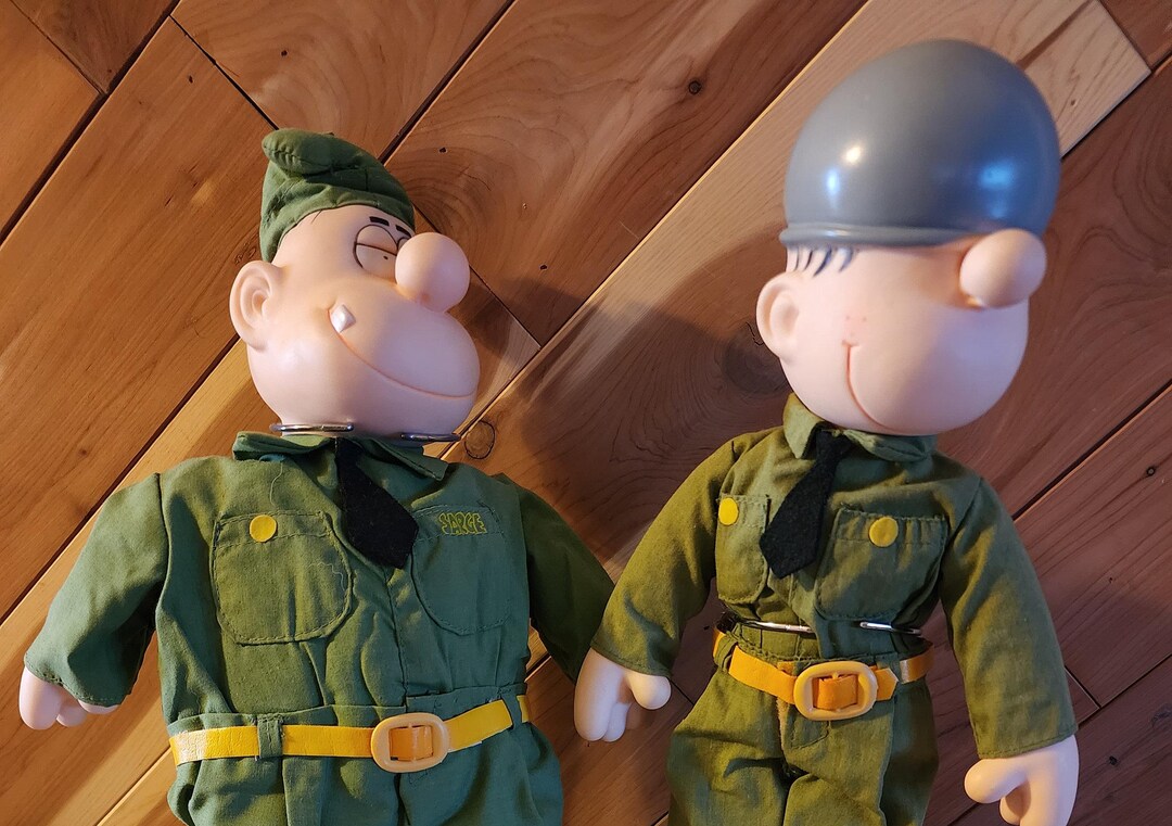 Vintage Beetle Bailey and Sgt. Snorkel Vinyl Dolls - Etsy