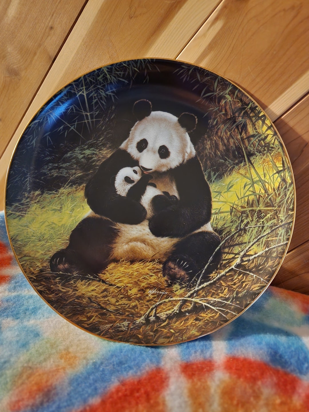 Vintage "the Panda" Collector Plate- - Etsy