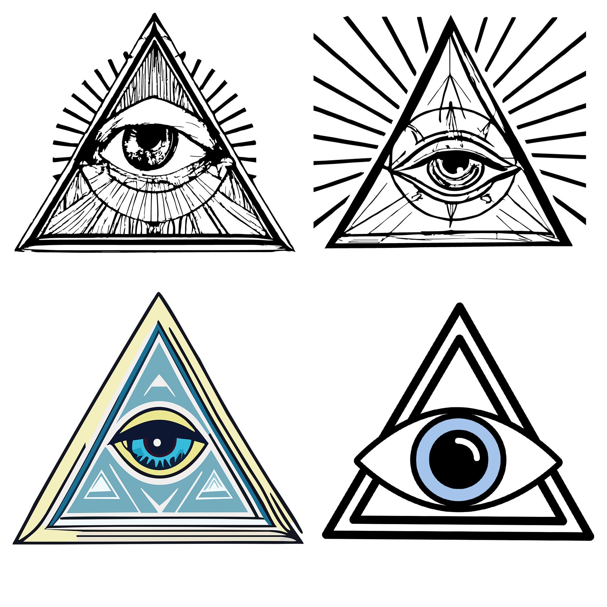 All Seeing Eye | Line Art | Vector Image | SVG | PNG - Etsy