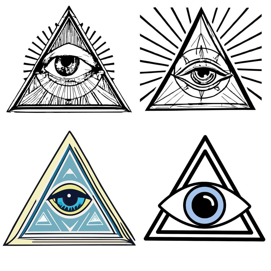 All Seeing Eye Line Art Vector Image SVG PNG - Etsy