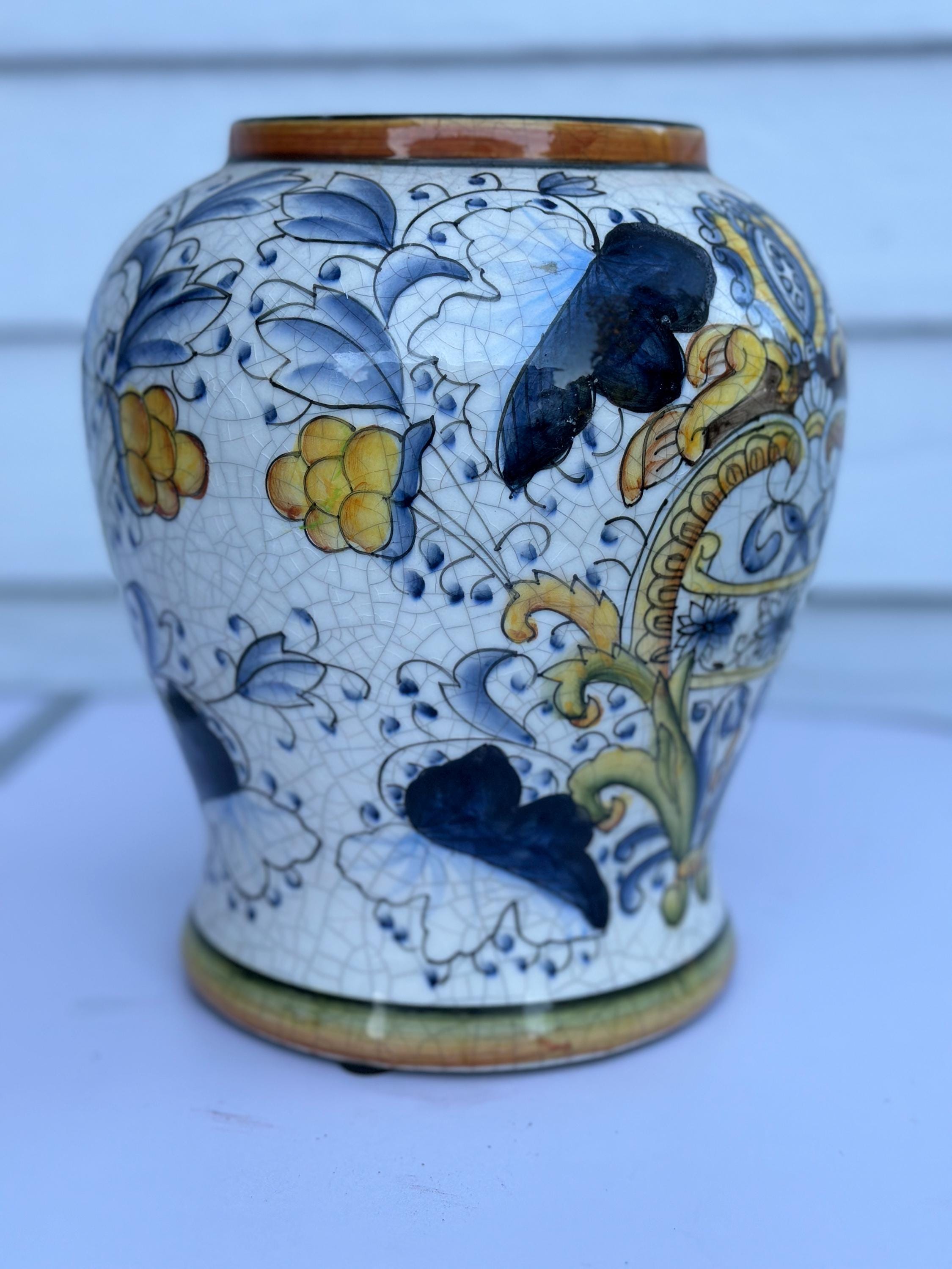 Vintage Deruta Style Italian Vase - Etsy