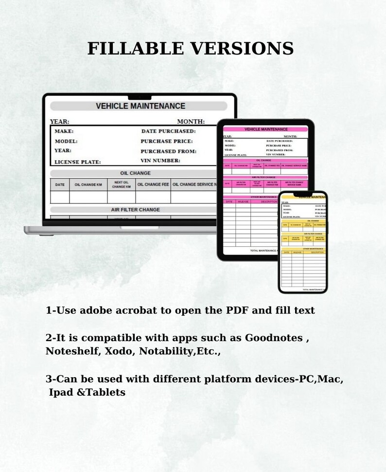 Vehicle Maintenance Log Book, Vehicle Service Tracker, Vehicle Repairs ...