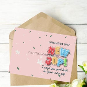 Congrats on the New Job Card, Card for Your New Job | Cute Greeting ...