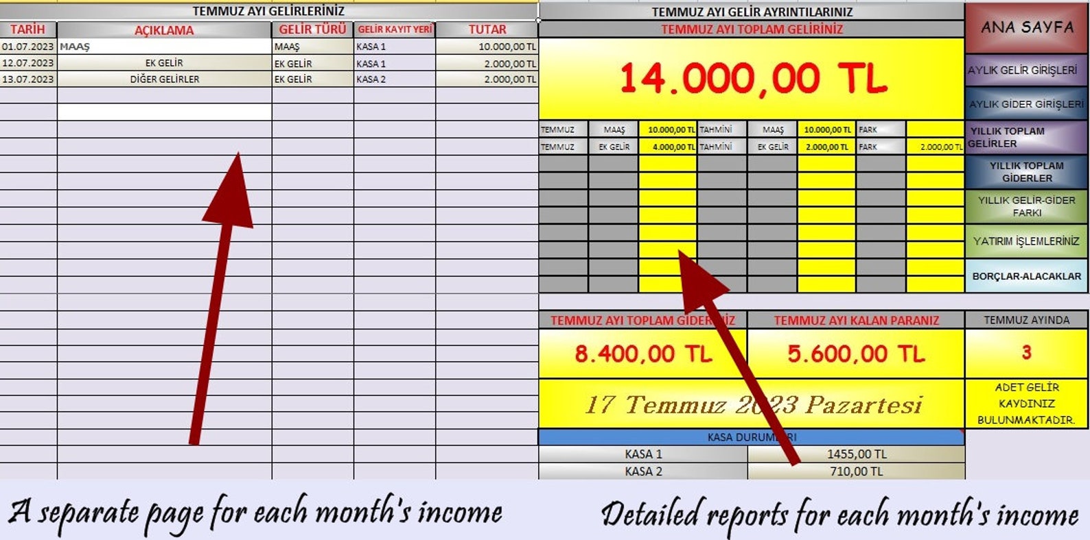 Monthly-annual Budget Tracker/excel Budget Planner/income and - Etsy