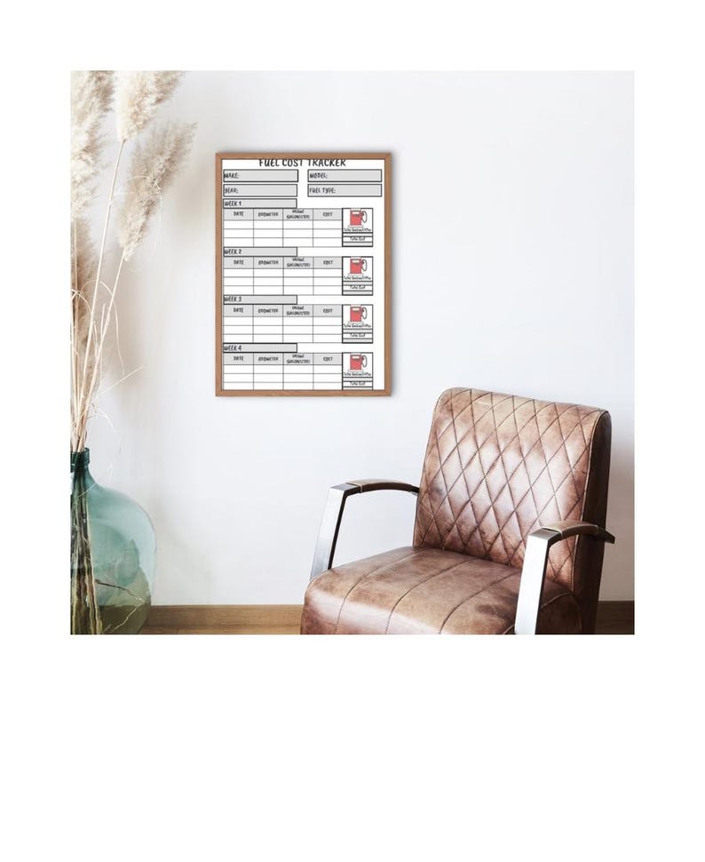 Printable Fuel Cost Tracker: Gas Mileage Log (PDF) - Etsy