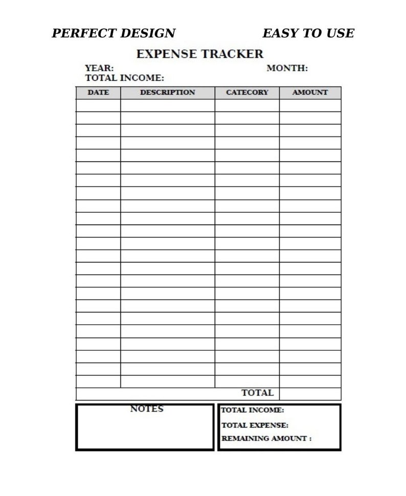 Printable Expense Tracker: Budget Log, A4/a5/letter (digital Download ...