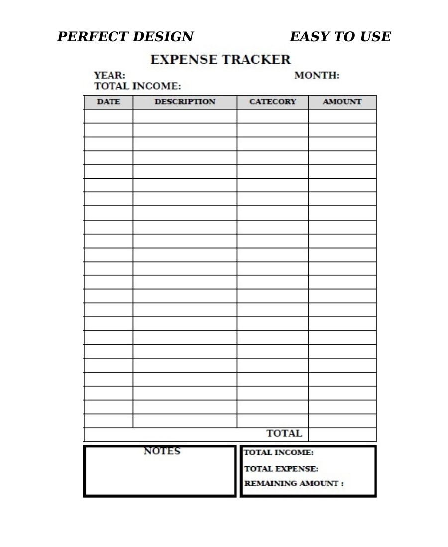 Expense Tracker, Spending Tracker, Expense Log, Purchase Log, Budget ...