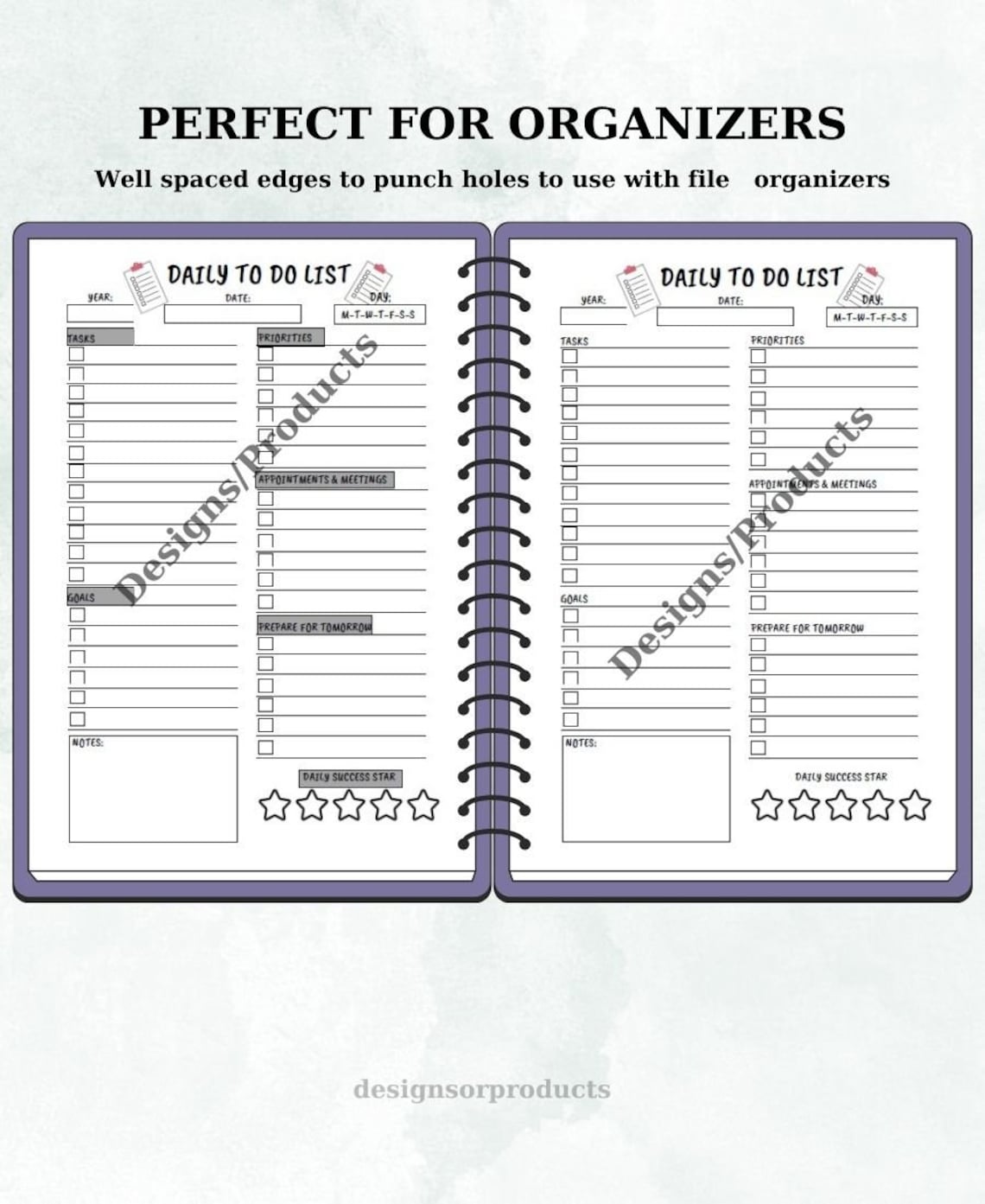 Daily to Do List Printable Template Daily Task List Daily Planner Daily ...