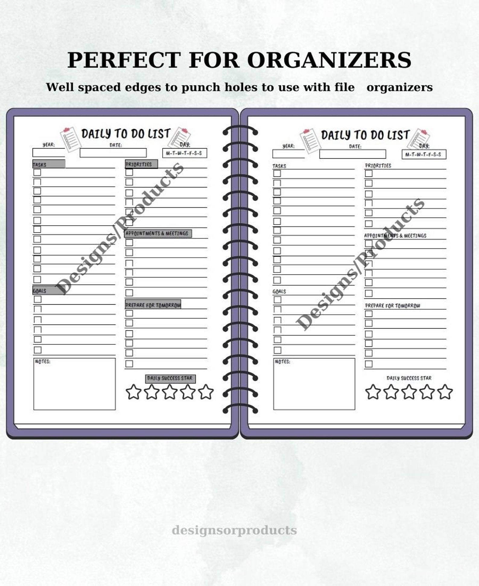 Daily to Do List Printable Template Daily Task List Daily Planner Daily ...