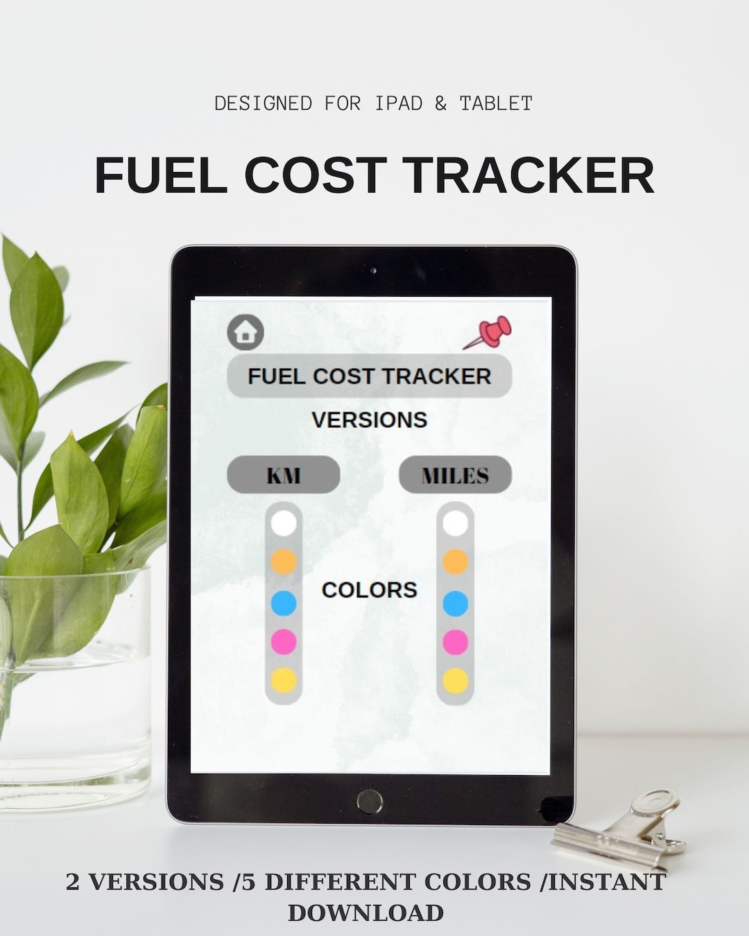 Fuel Cost Tracker, Vehicle Fuel Cost per Mile, Fuel Expense Tracker ...