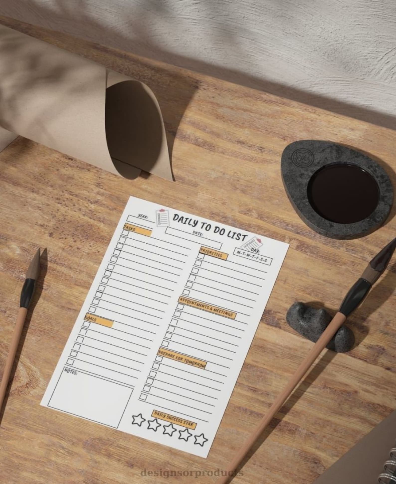 Daily to Do List Printable Template Daily Task List Daily Planner Daily ...