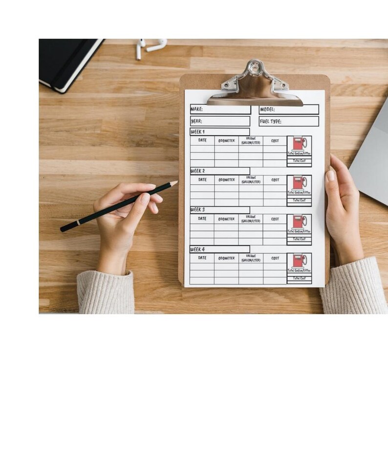 Printable Fuel Cost Tracker: Gas Mileage Log (PDF) - Etsy