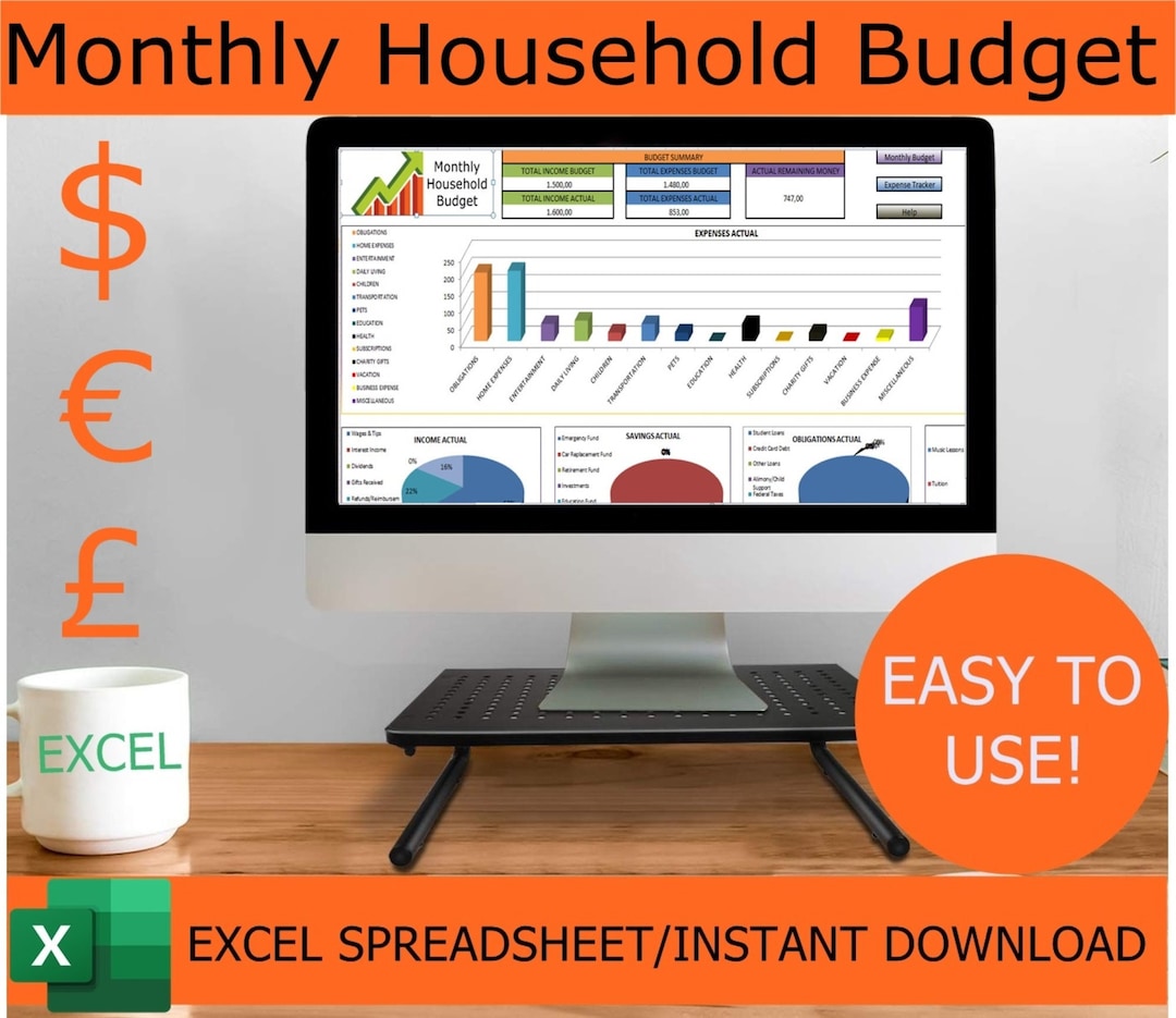 Monthly Personal Budget Tracker/monthly Home Budget Tracker/excel ...