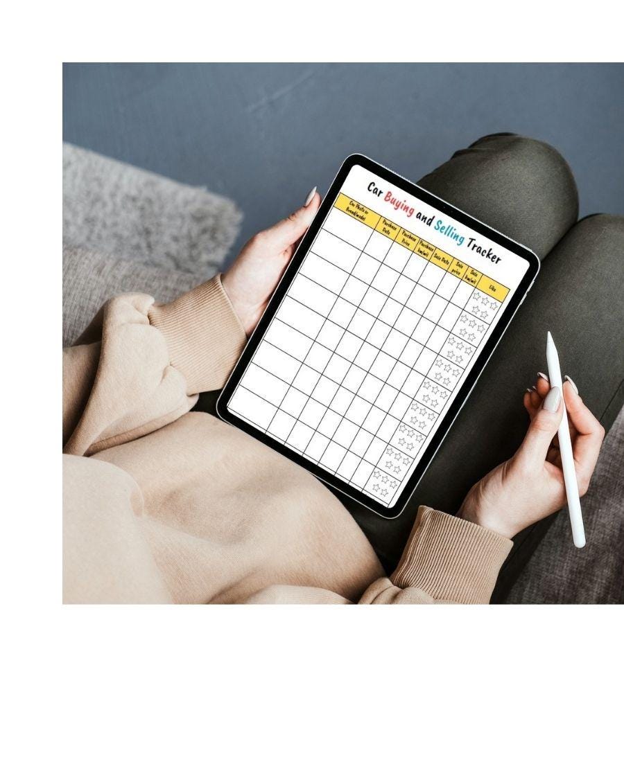 Car Buying and Selling Tracker, My Car Collection, Car Tracker, My Car ...