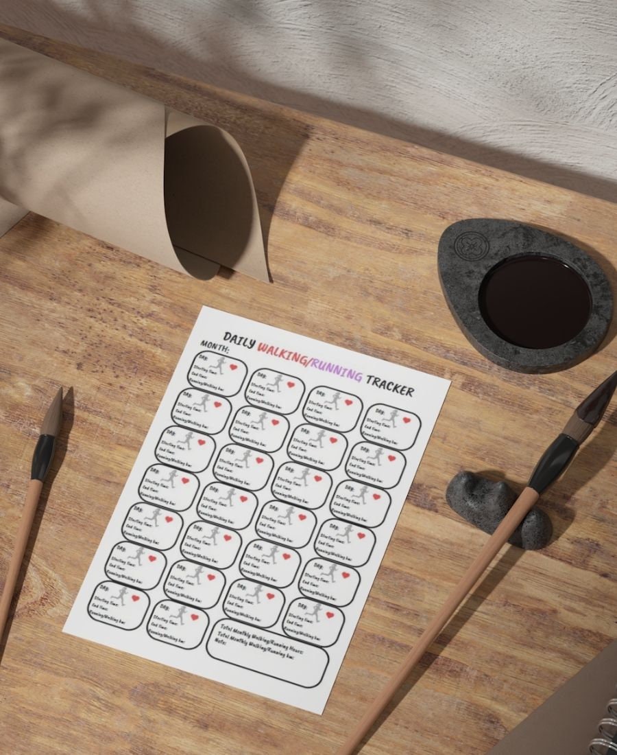 Daily Walk/run Tracker,editable Fitness Planner,personalized Fitness ...