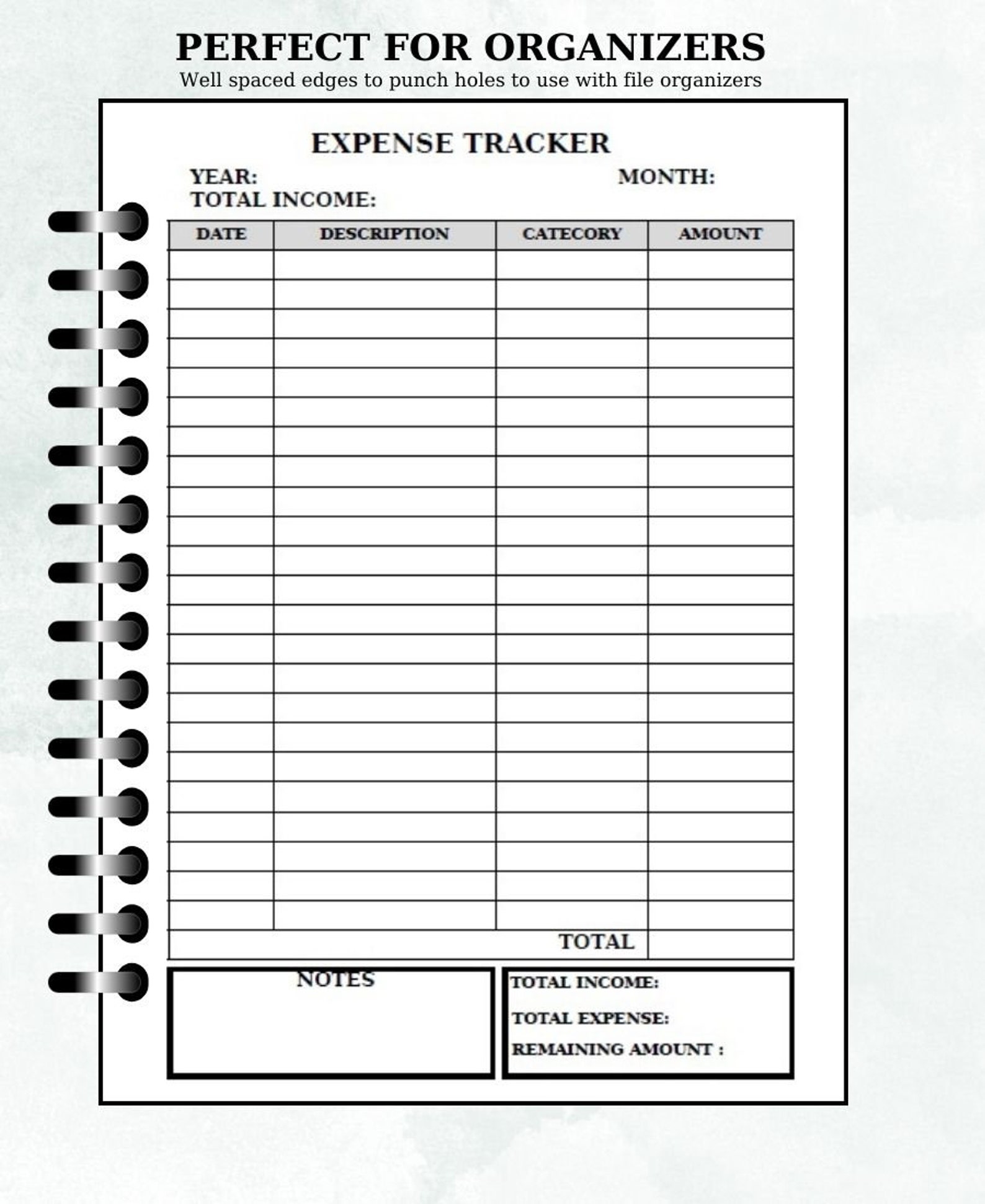 Printable Expense Tracker: Budget Log, A4/a5/letter (digital Download ...