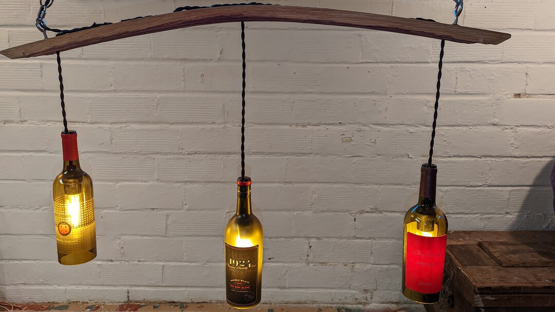 Custom Barrel Stave Wine Lights - Etsy