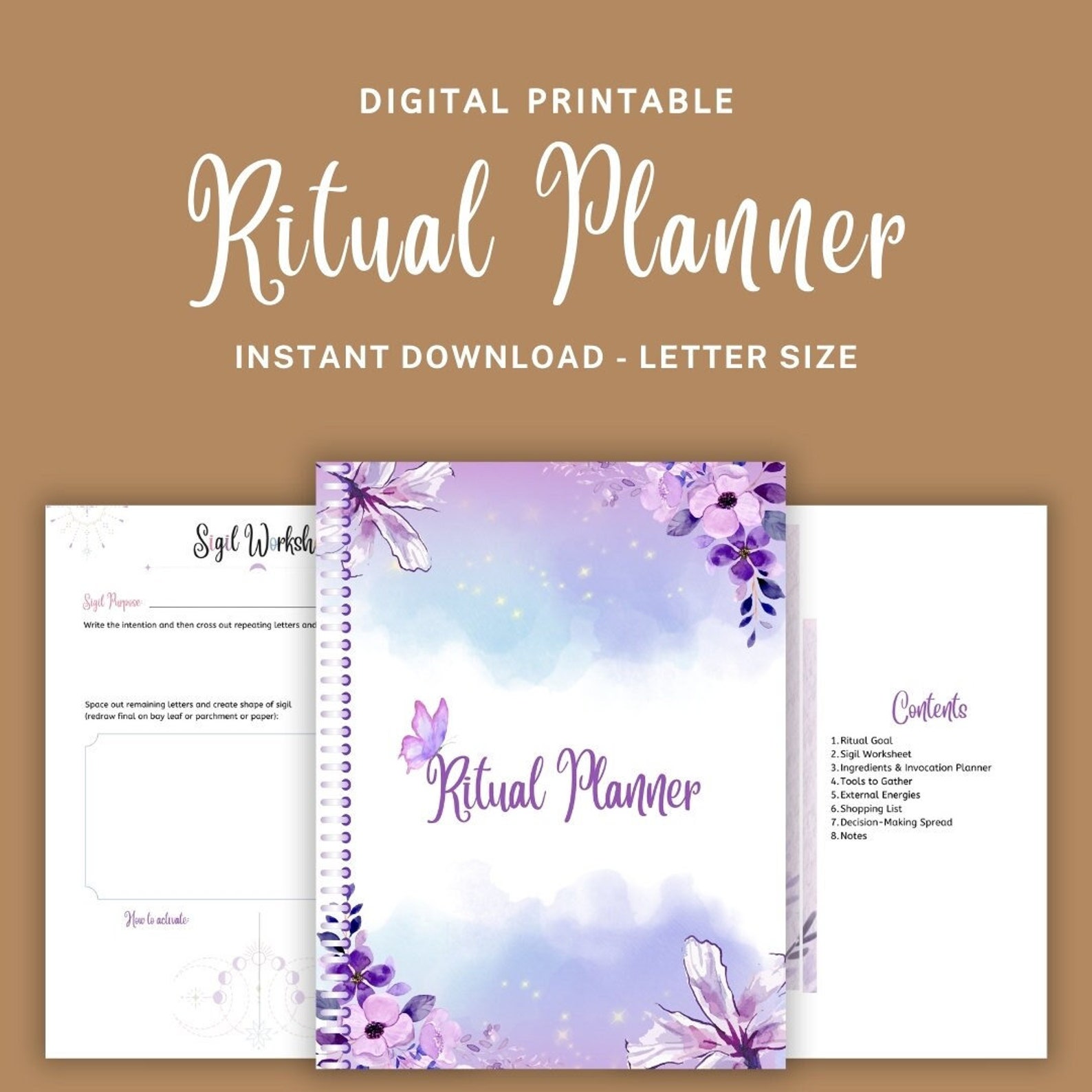 Ritual Planner | Witchy Planner | Printable Witchy Planner | Printable ...