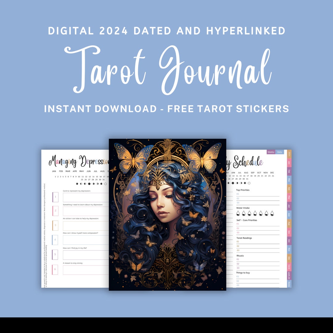 Tarot Journal 2024 Tarot Planner 2024 Digital Tarot Journal Digital ...