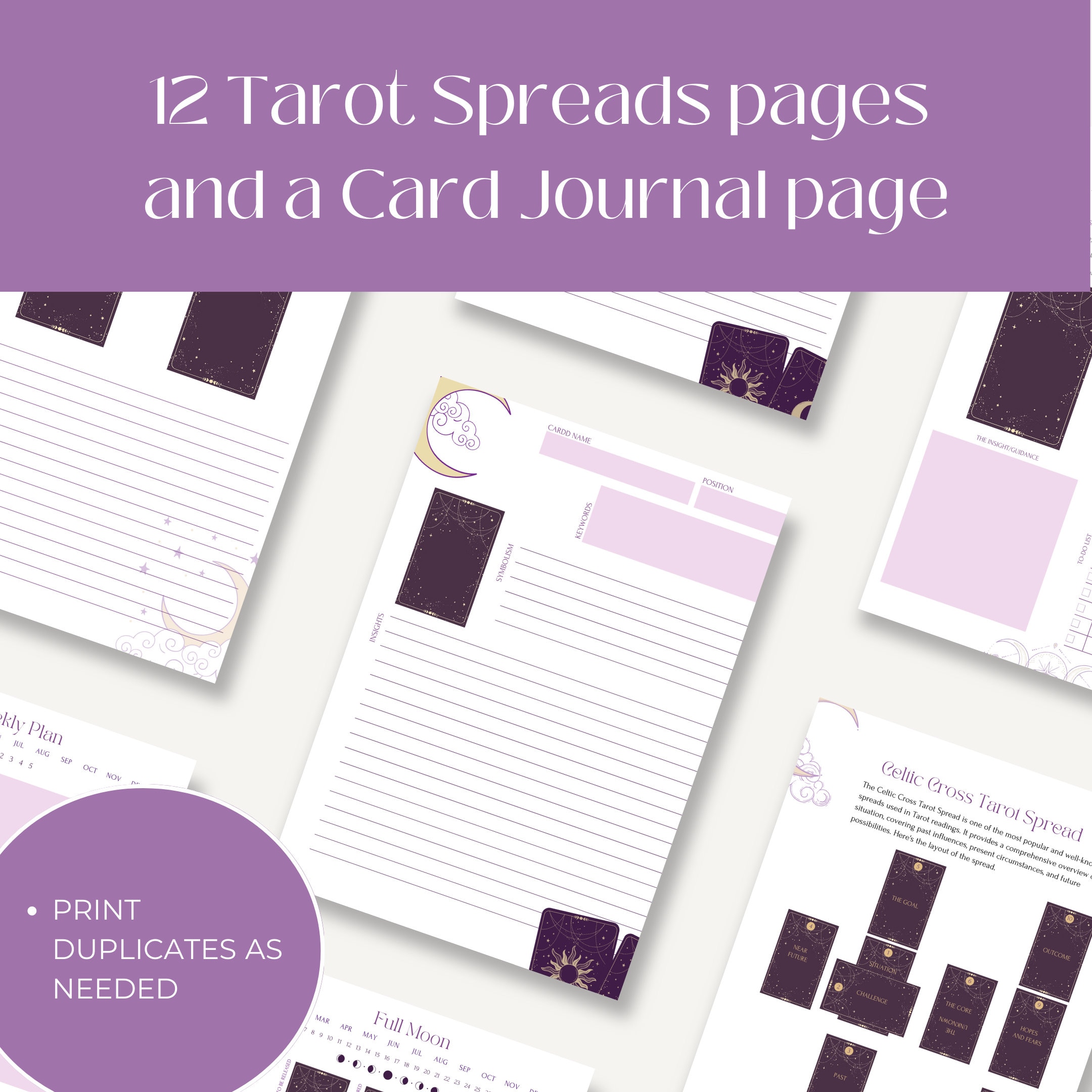 Tarot Journal A Modern Printable Tarot Journal That Helps You Keep ...