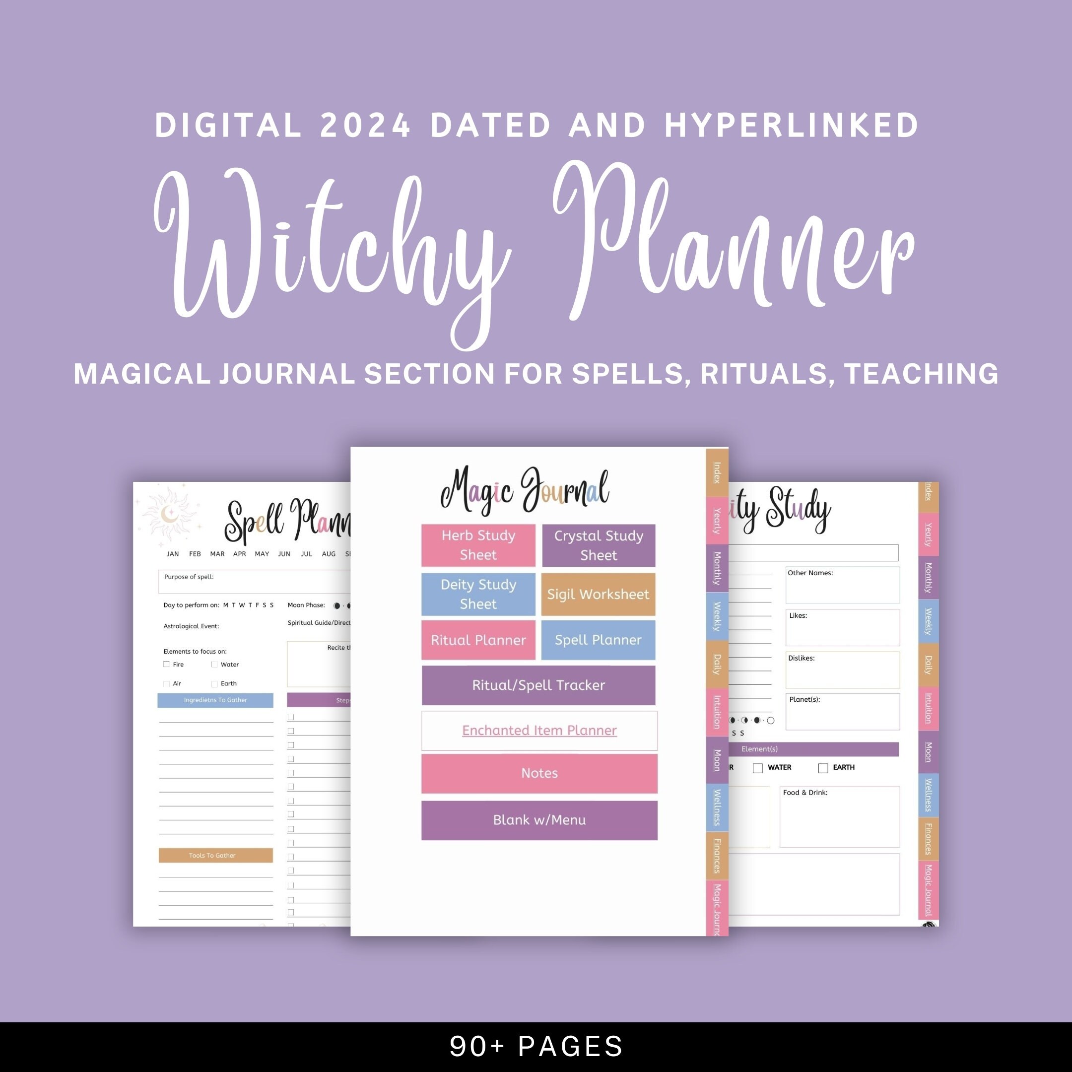 2024 Witchy Planner, Witchy Digital Planner, Digital Witchy Planner ...