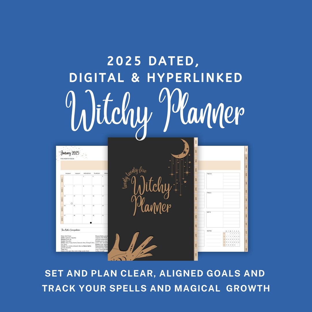 Digital Witchy Planner | Witch Planner and Exclusive Stickers| 2025 ...