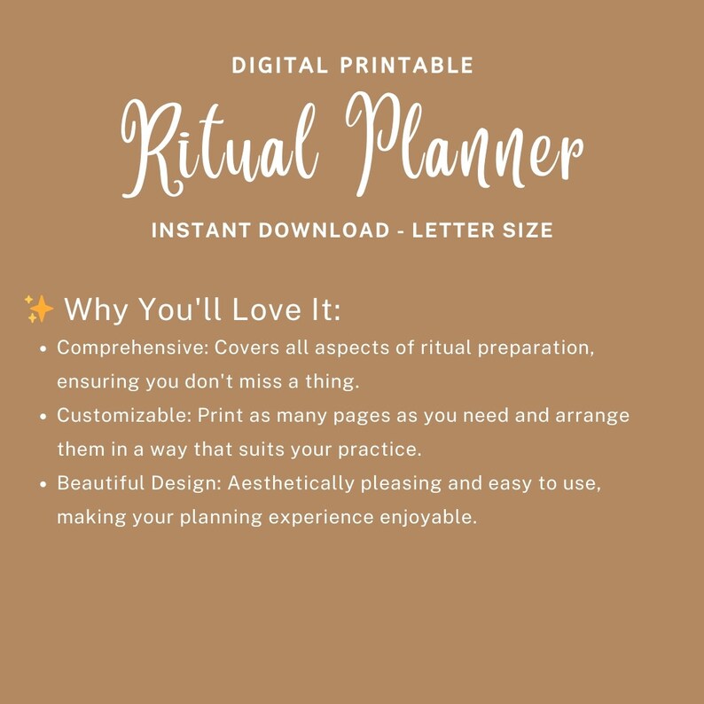 Ritual Planner | Witchy Planner | Printable Witchy Planner | Printable ...