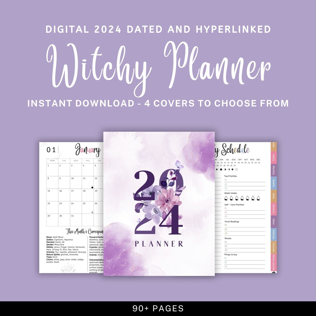 2024 Witchy Planner, Witchy Digital Planner, Digital Witchy Planner ...