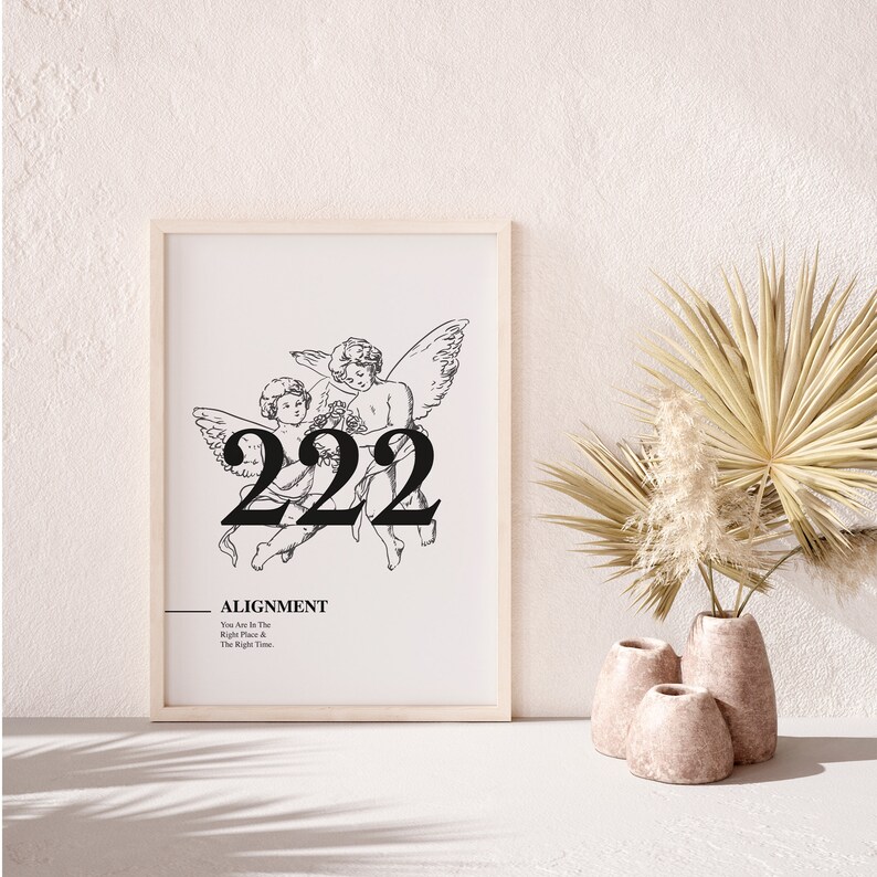 222 Angel Number Posterangel Number Printinstant Printable - Etsy