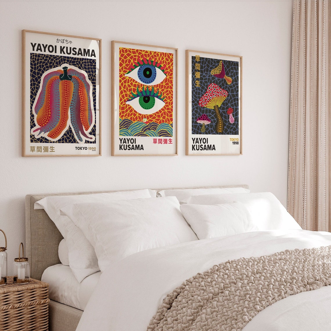 Yayoi Kusama Art, Yayoi Kusama Poster, Yayoi Kusama Set of 3 Prints ...