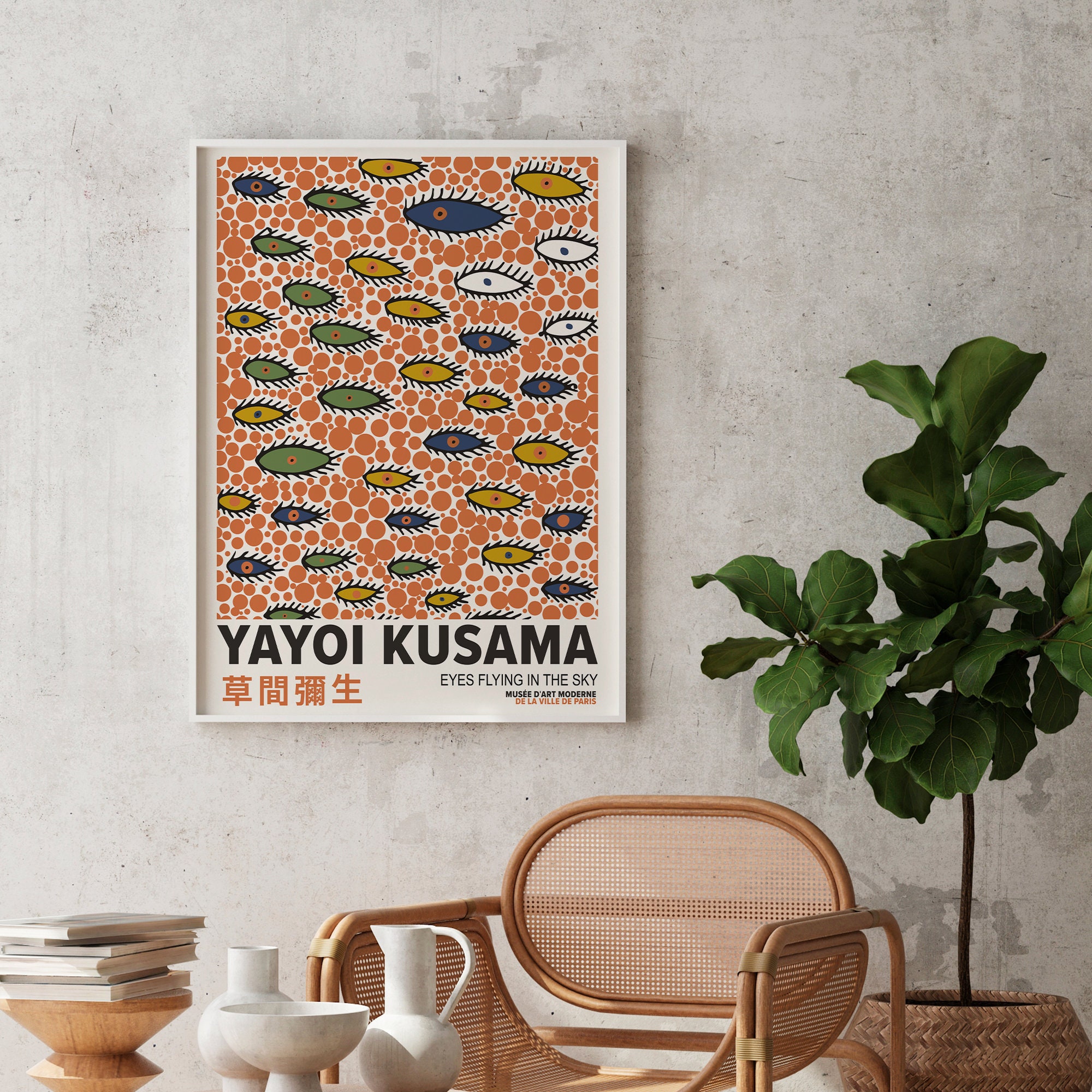 Yayoi Kusama Poster Print, Yayoi Kusama Poster, Yayoi Kusama Eyes ...