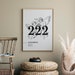 222 Angel Number Poster,angel Number Print,instant Printable Wall Art ...