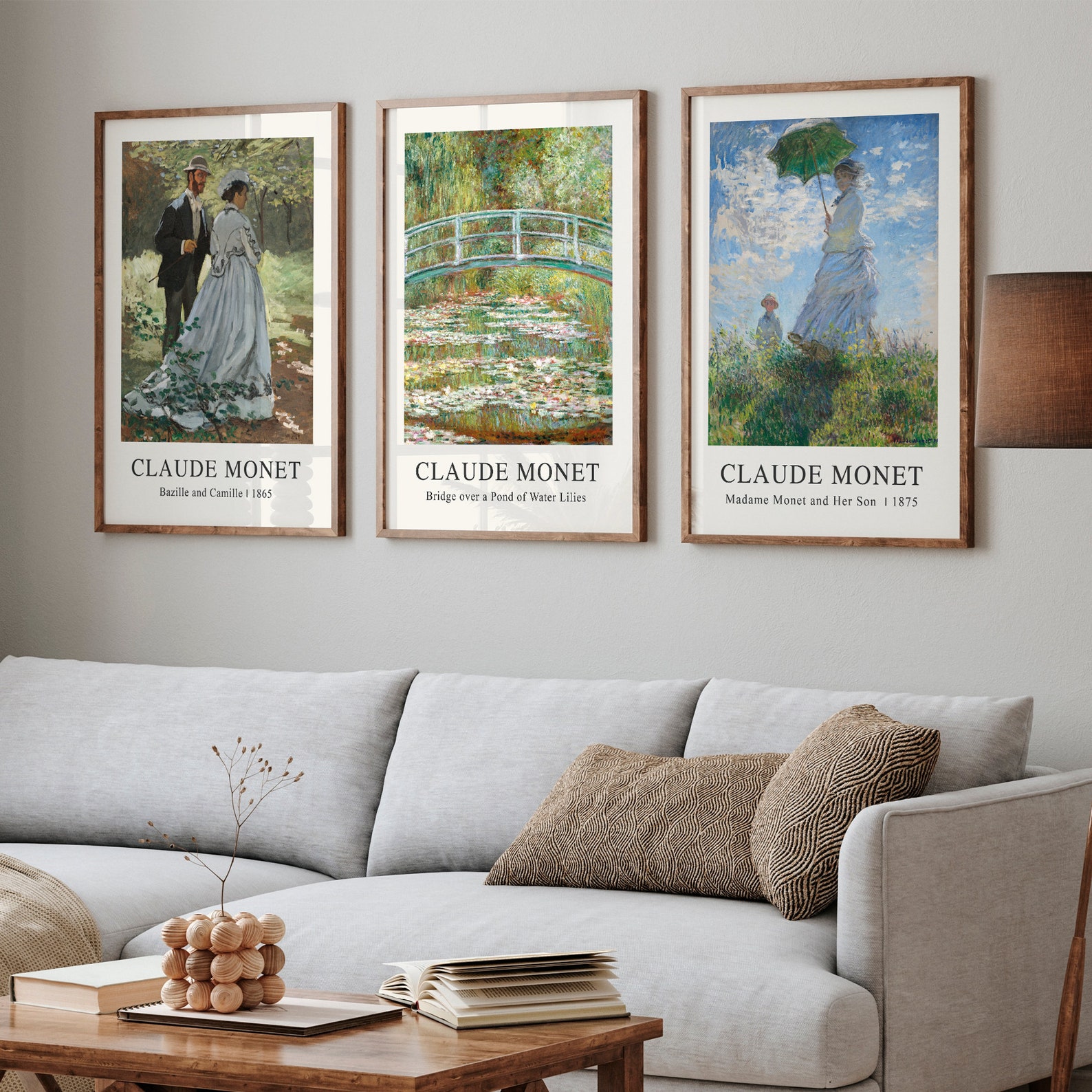 Claude Monet Posterclaude Monet Set 0f 3 Vintage Print - Etsy