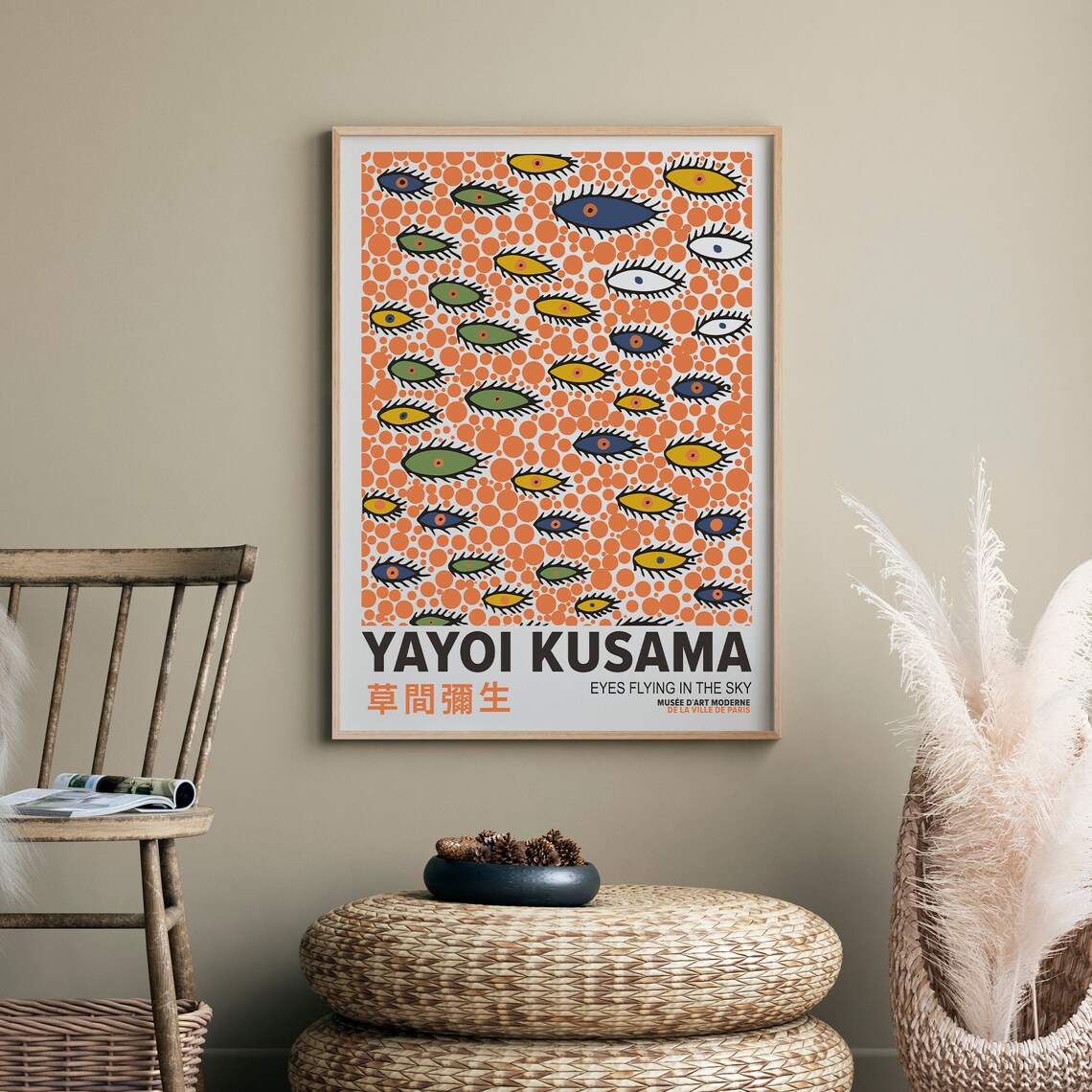 Yayoi Kusama Poster Print, Yayoi Kusama Poster, Yayoi Kusama Eyes ...