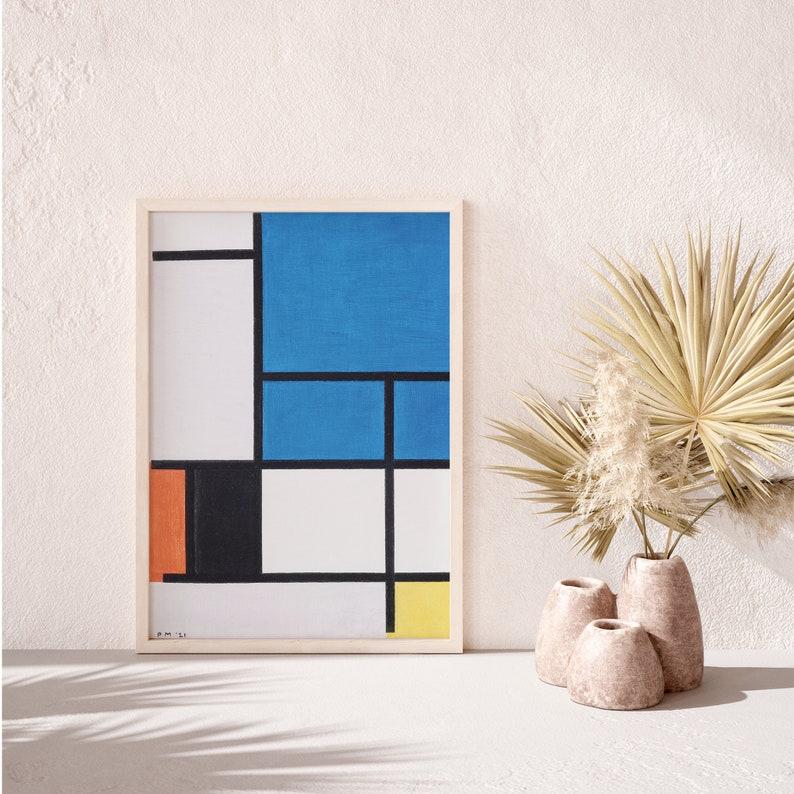 Piet Mondrian Print, Piet Mondrian Poster, Geometric Wall Set, Piet ...