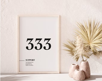 333 Angel Number Printable Digital Art Print - Etsy