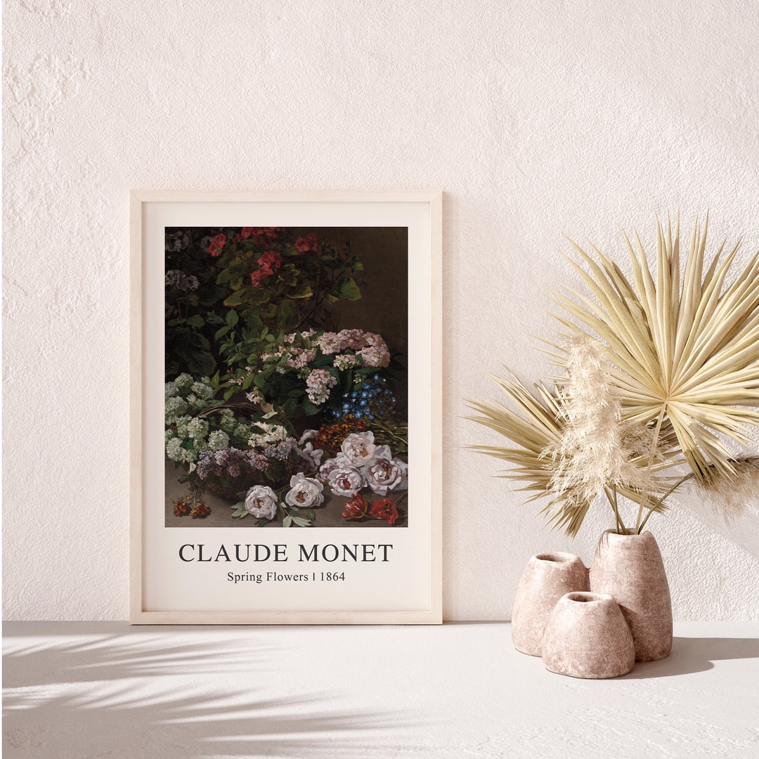 Claude Monet, Spring Flowers 1864, Monet Poster, Monet Wall Art ...